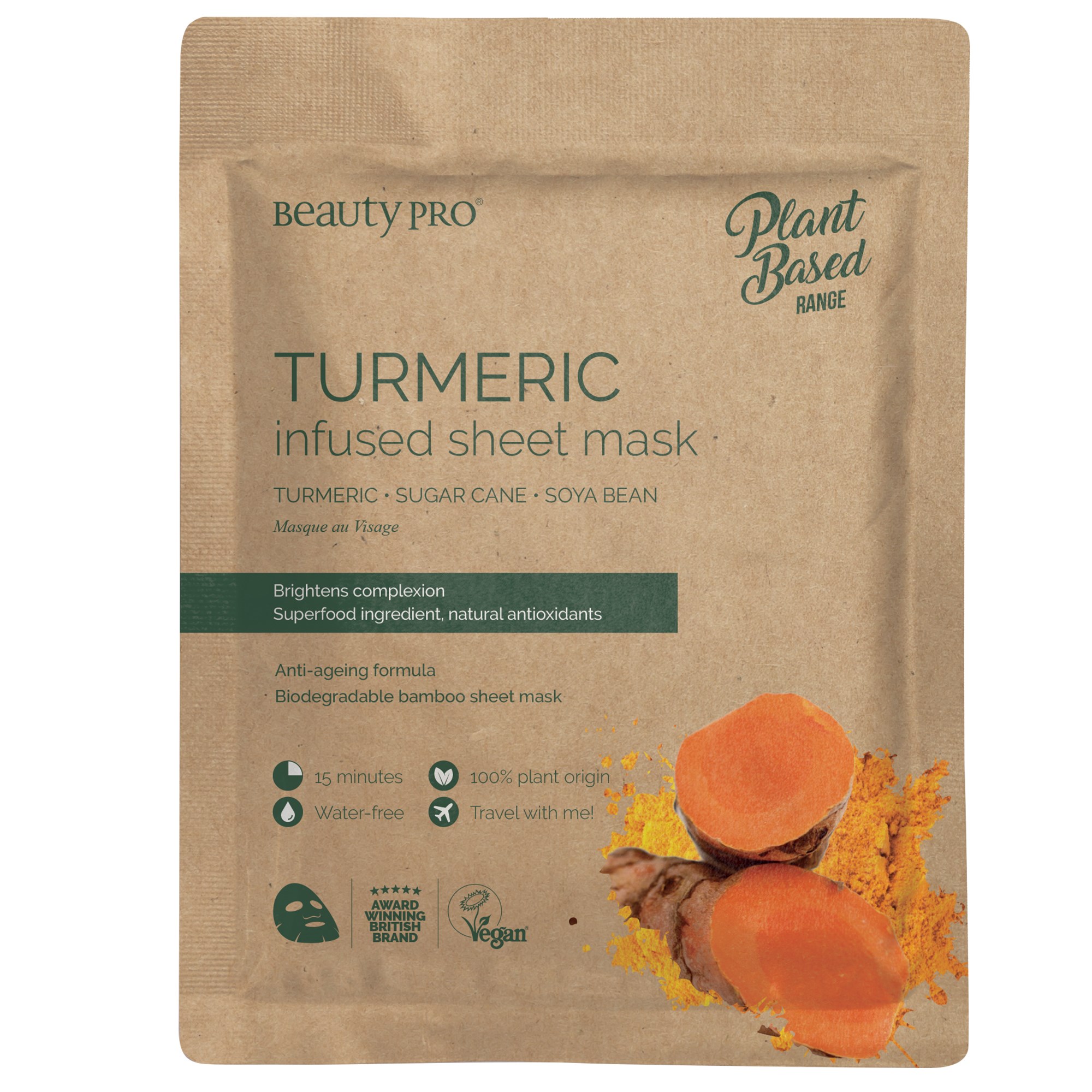 Beauty PRO Plant Based Turmeric Infused Sheet Mask – Omdömen ...