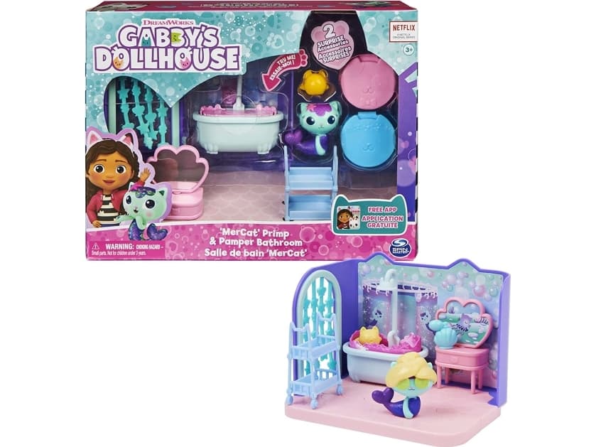 Gabbys Dollhouse Deluxe Room Bathroom, Fig- (with a seakill figure ...