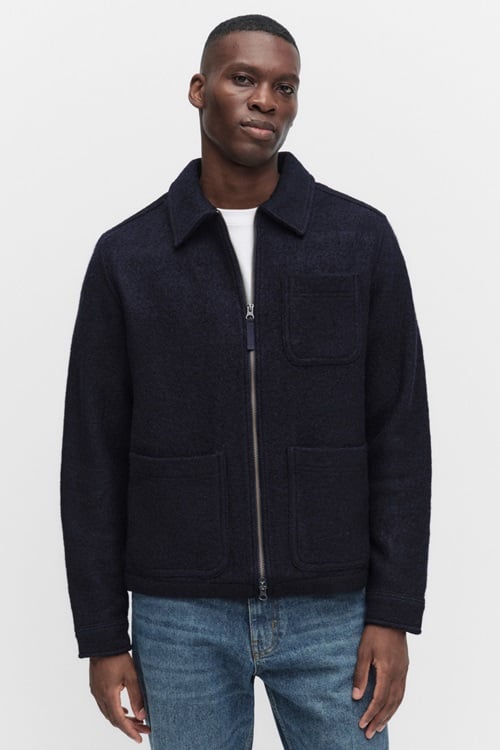 MQ Marqet Dobber Ben Wool Overshirt Overshirts Dark Herr – Omdömen ...