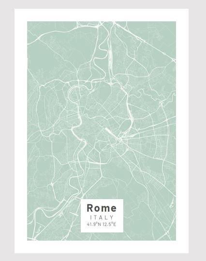 Rom poster by Kartbutiken – Omdömen - Hållbarhet