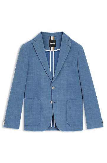 Slim-fit blazer in micro-patterned comfort-stretch cloth – Omdömen ...